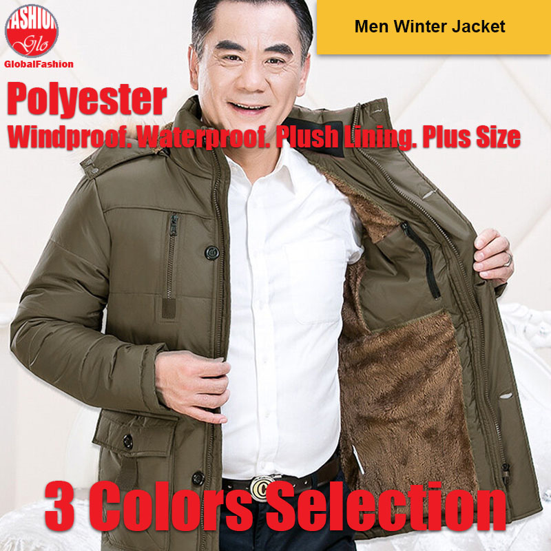 Plus Size Winter Jacket Men Baju Sejuk Jaket Lelaki Saiz Besar Plush ...
