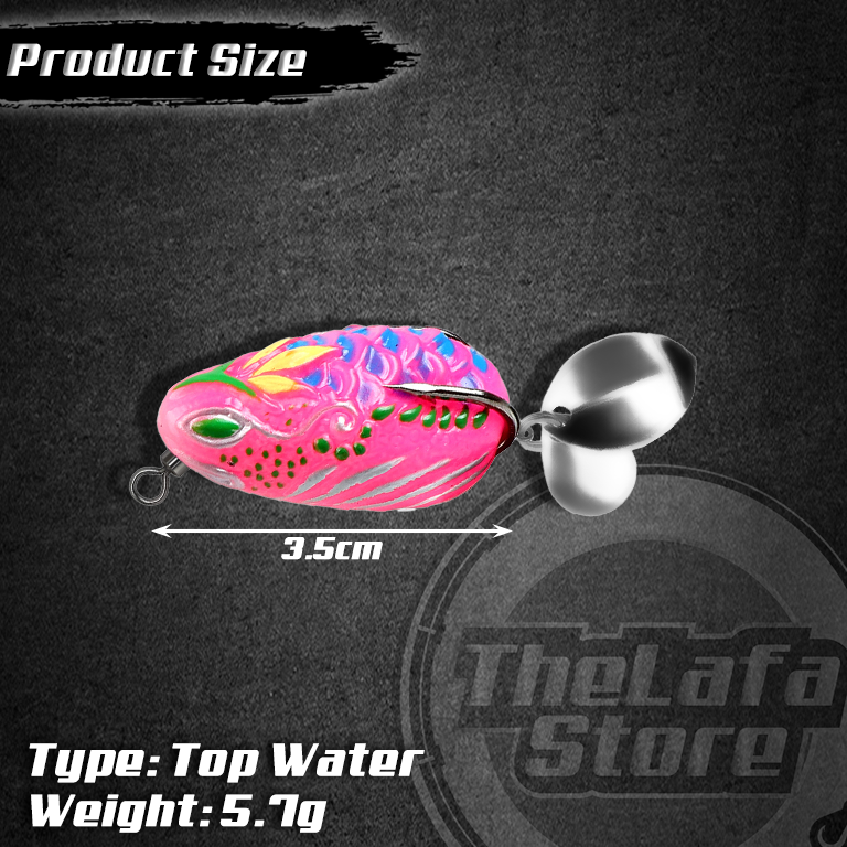 3.5cm Thai Soft Frog Lure RUGBY Gewang Tiruan Katak Getah Rubber Frog ...