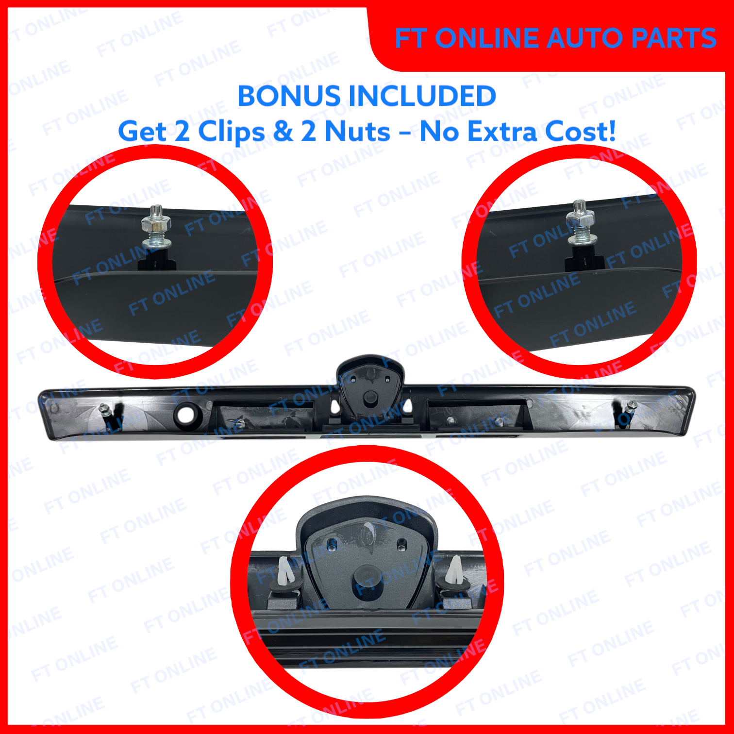 PROTON SAGA 2008-2015 BLM FL FLX REAR BOOT GARNISH WITH CLIP & NUT ...