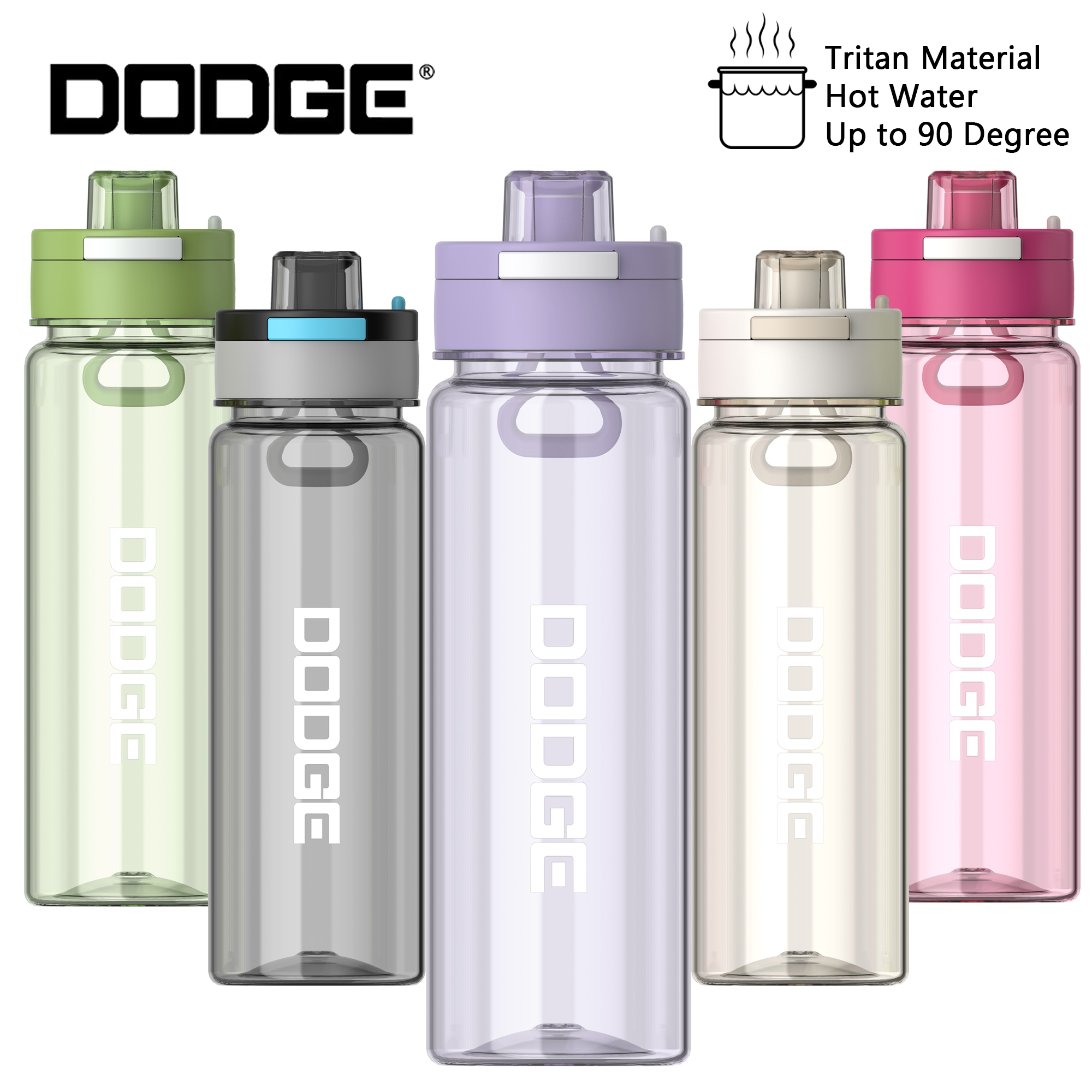 Dodge 780ml Sporty Series Leakproof Tritan BPA-Free Water Bottle c/w ...