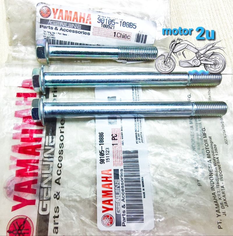 Y15 Y15ZR Y V1 V2 Engine Mounting Shaft 100% Original YAMAHA (1set) 2 ...