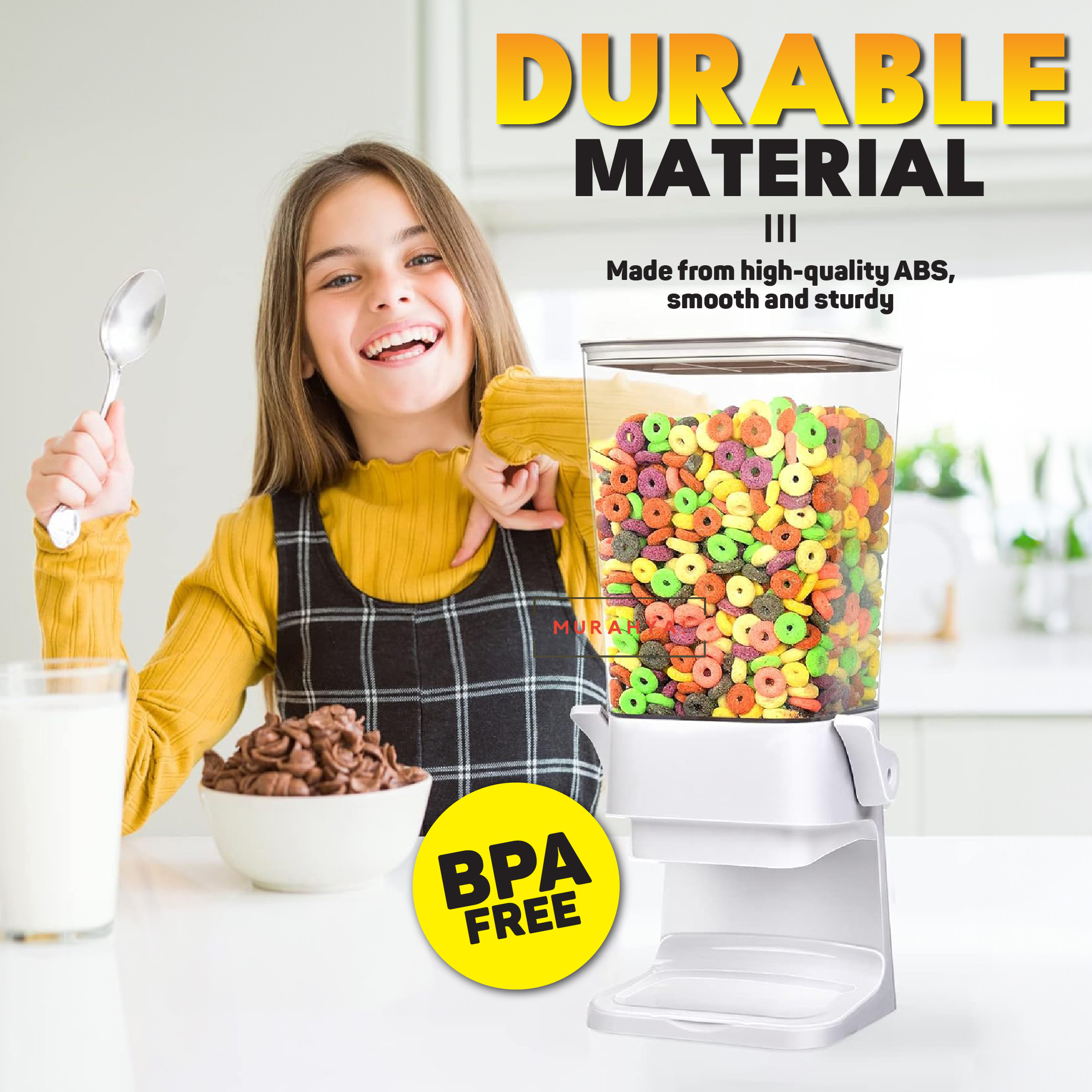 Cereal Dispenser Food Storage Containers Space Saving Dry Food Storage ...