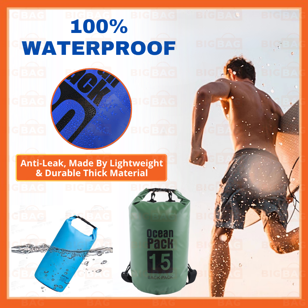 Waterproof Bag Dry Bag Waterproof Pouch Beg Galas Swimming Bag Outdoor ...