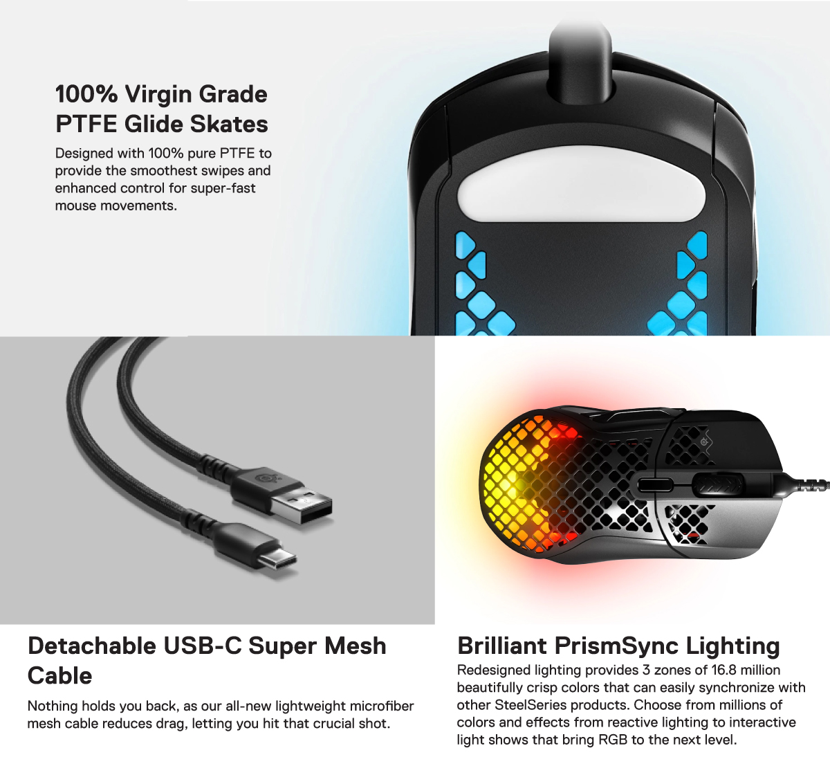 SteelSeries Aerox 5 Wired IP54 9-button Ultra Lightweight Super-Fast ...