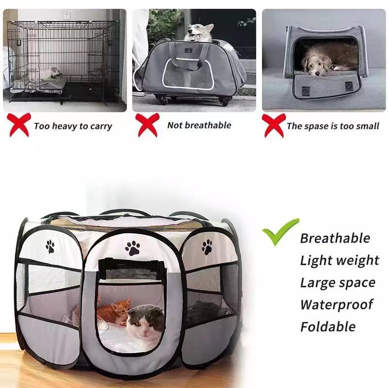 Portable Outdoor Cattery Fences Pet Tent Houses For Foldable Indoor Cat ...