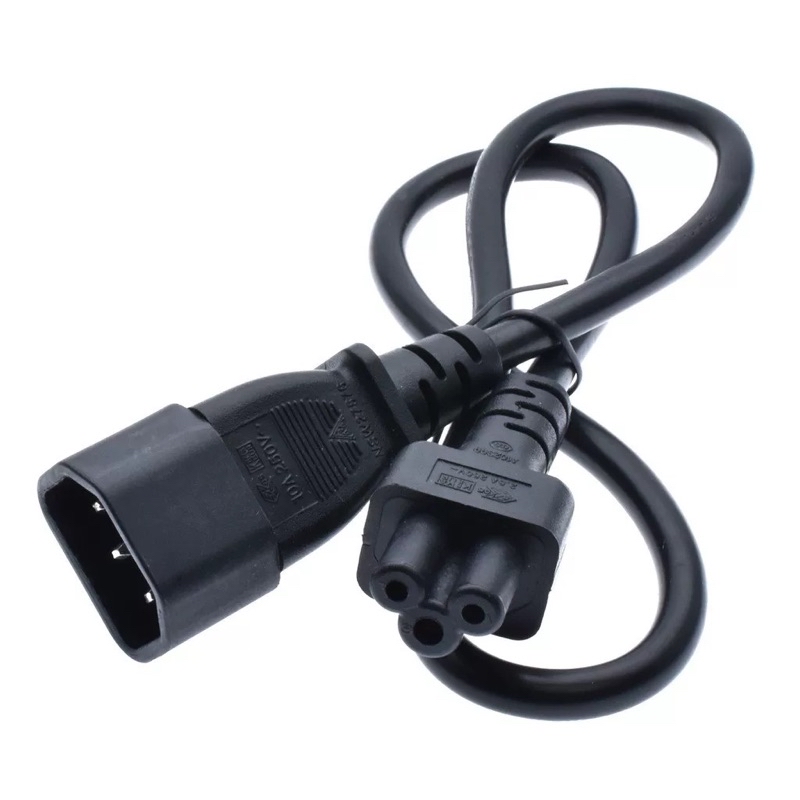 [READY STOCK] IEC C14 to C5 Power Adapter | 250V 10A | Cloverleaf ...