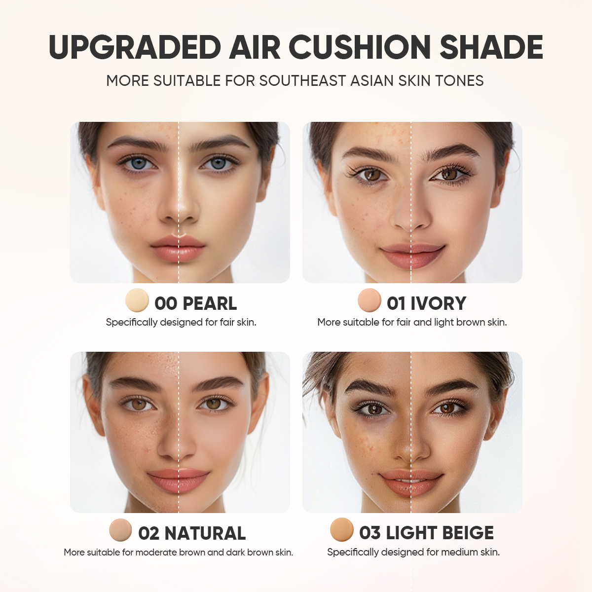 GMEELAN Black Truffle Air Cushion Foundation Concealer Oil Control High ...