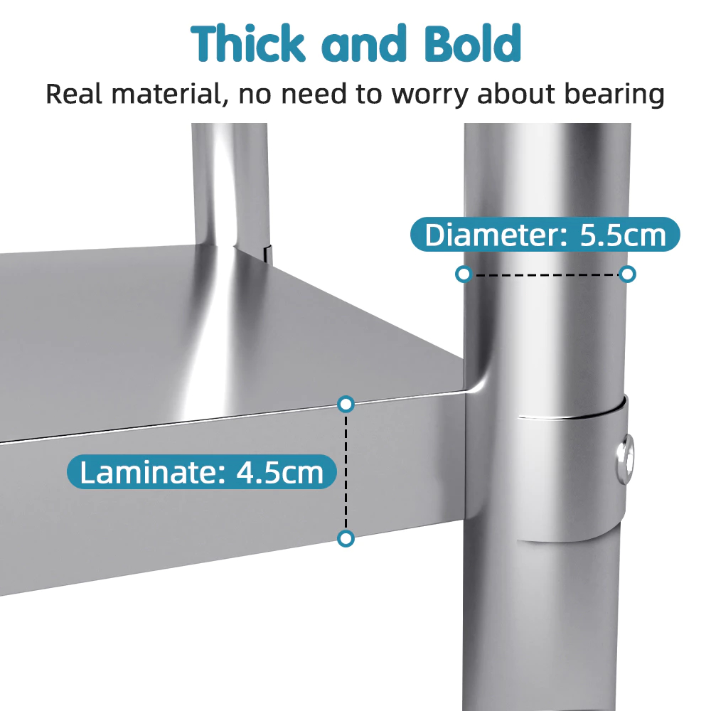 🤩Ready Stock🤩 Butterfly 2 Tier Stainless Steel Kitchen Working Table ...