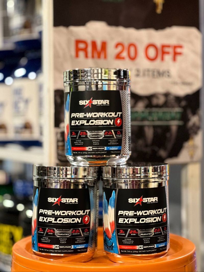 SIX STAR EXPLOSION PRE-WORKOUT 30SERVING | Shopee Malaysia