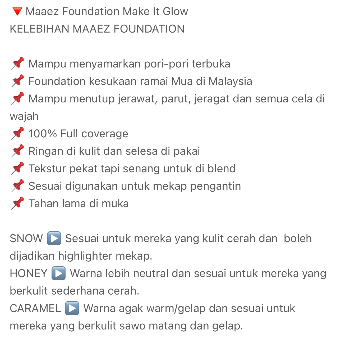 MAAEZ MAKE IT GLOW FOUNDATION 15G｜ORIGINAL HQ | Shopee Malaysia