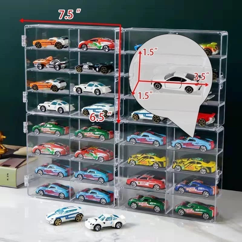 1:64 Acrylic Car Display Case Toy Cars Storage Box Car Model Toy ...