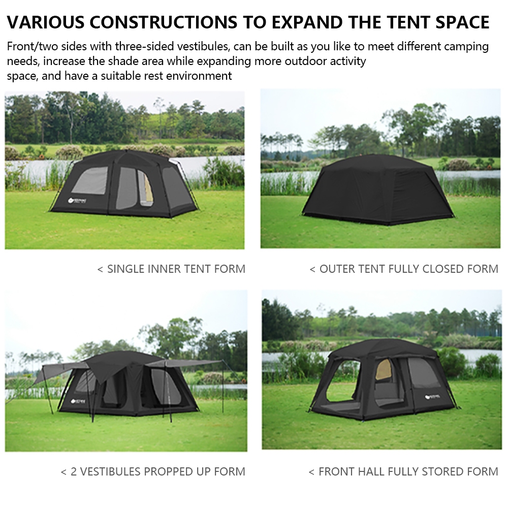 KEEPHIKE Camping tent - Large size - Foldable - Waterproof, windproof ...