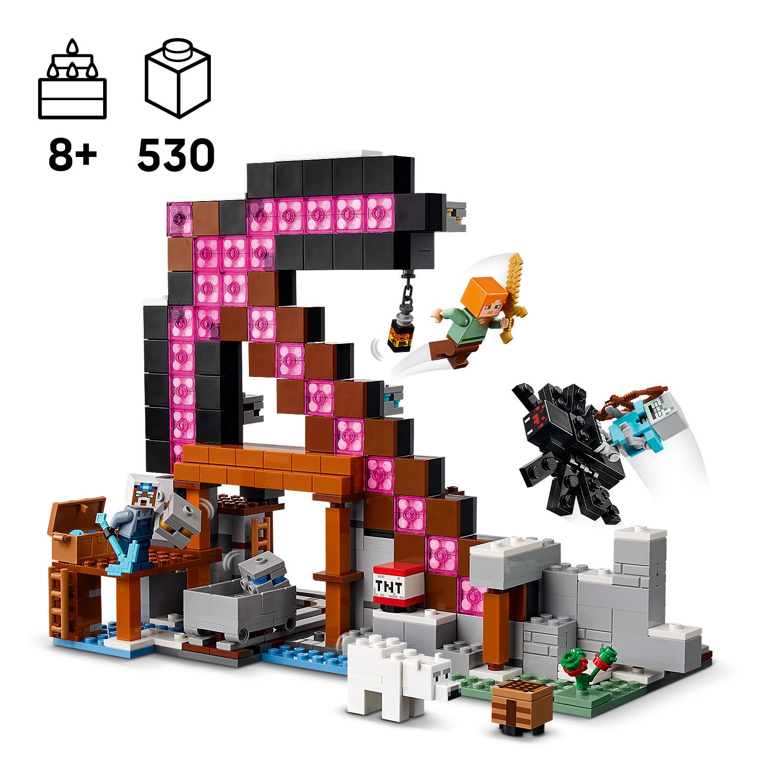 LEGO Minecraft 21277 The Pickaxe Mine (530 Pieces) | Shopee Malaysia