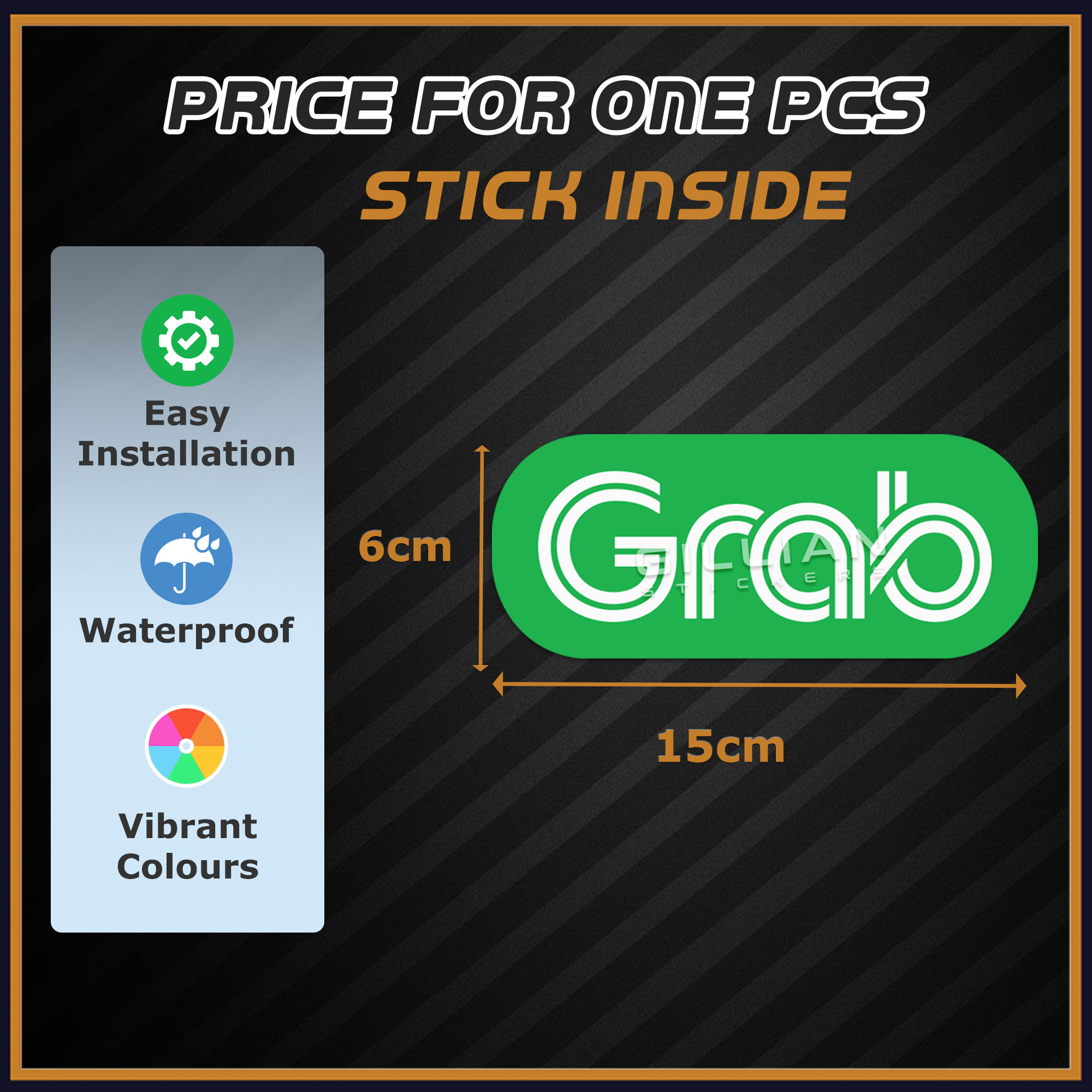 E-Hailing Driver Sticker Decal for Car/Rider Use Transport Service ...