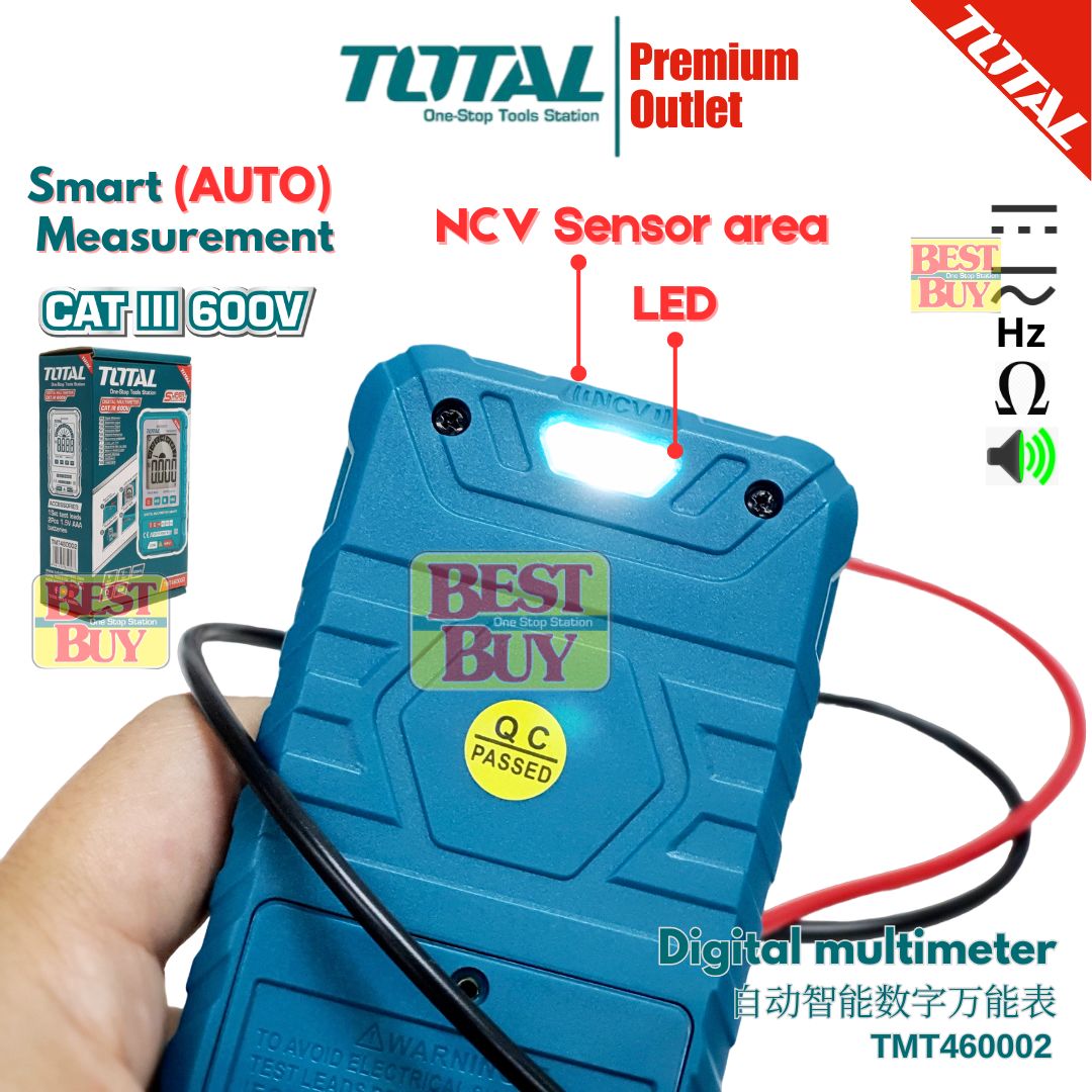 TOTAL Tools Smart (AUTO) Digital multimeter 600V 4000 counts 自动智能数字万能表 ...