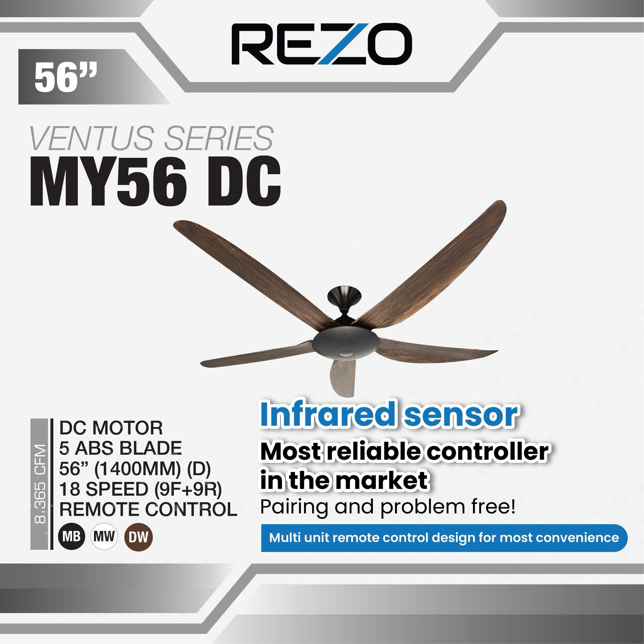 REZO VENTUS MY62 / MY56 / MY46 / MY40 62/56/46/40 inches DC Motor ...