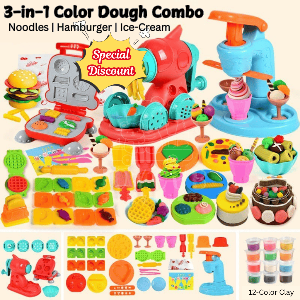 JOYCUB Play Doh Clay Set For Kid Toys Ice Cream Toys Pretend Play ...