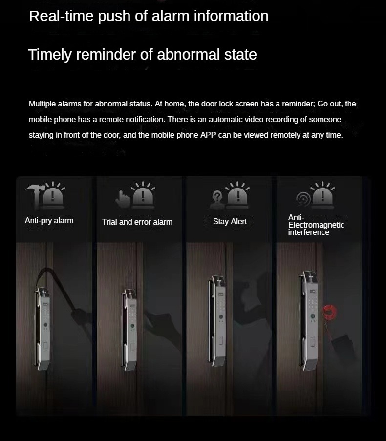 3D Face Recognition 8 in 1 Auto Password Smart Door Lock Fully ...