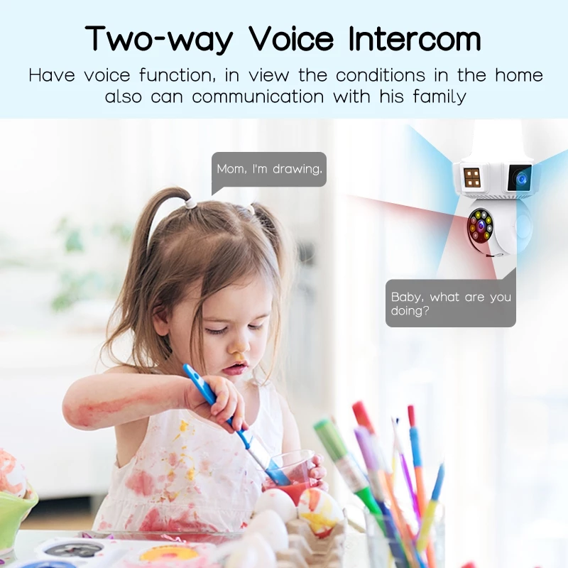 V380 PRO CCTV Three Lens Three Image Bulb CCTV Camera IP Wifi Bulb ...