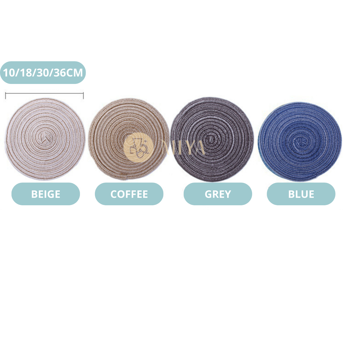 Alas Pinggan Meja Makan Table Mat Placemat Dining Table Round Shape ...