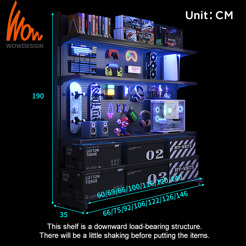 Standing Pegboard Gaming Room Rack Adjustable Pegboard Organizer White ...