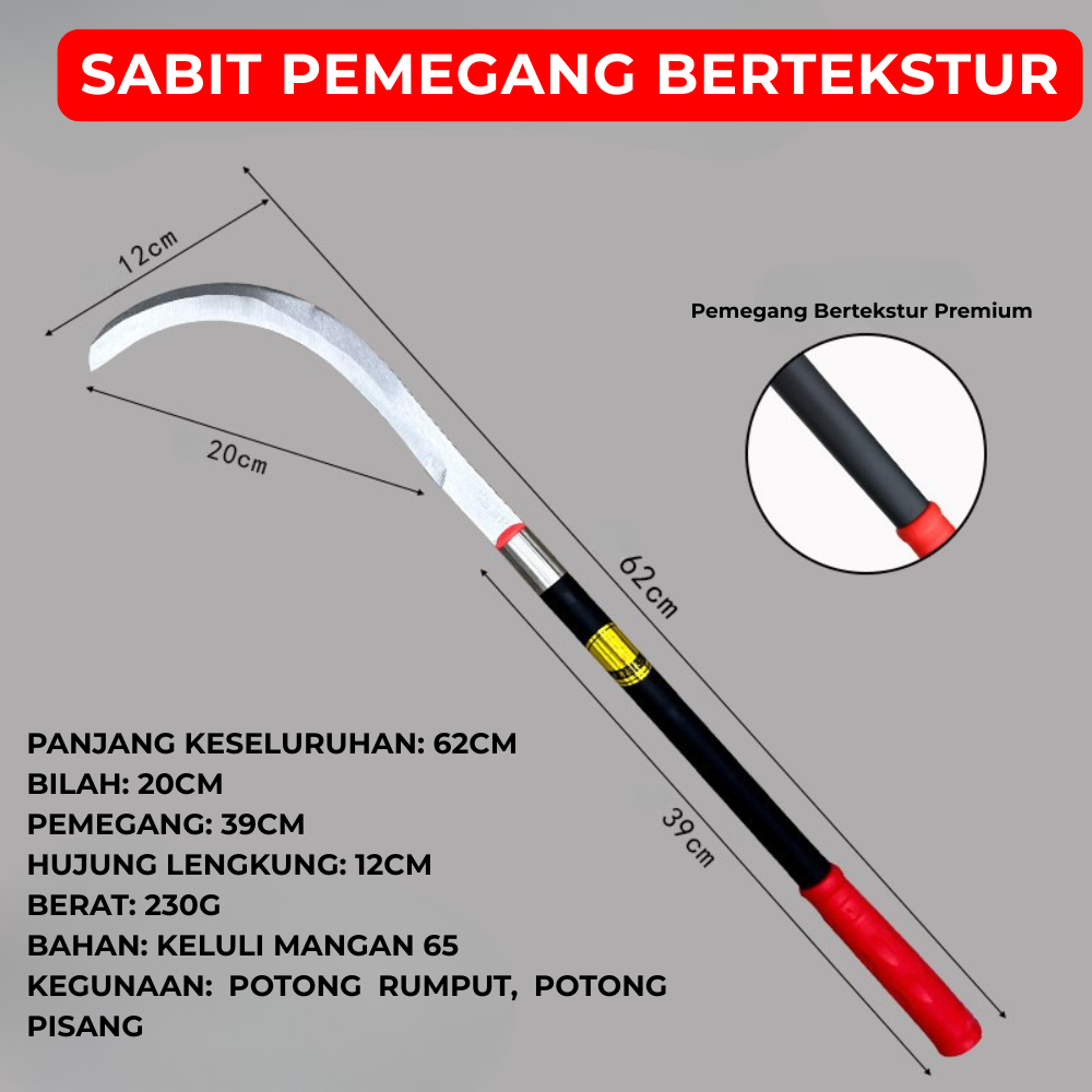 Sabit pisang SK5 Jepun premium - pisau sabit bilah tebal, batang besi ...