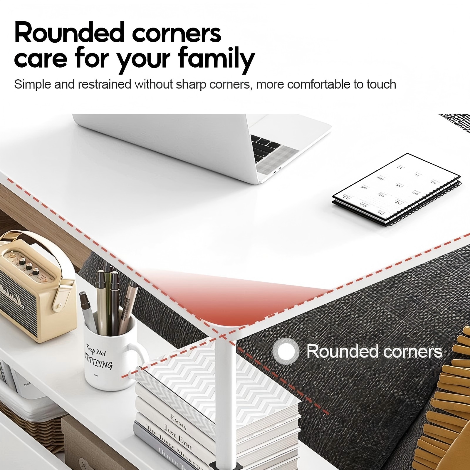 ⭐Elevatable Computer Table Bedside Laptop Desk With Wheels Meja ...