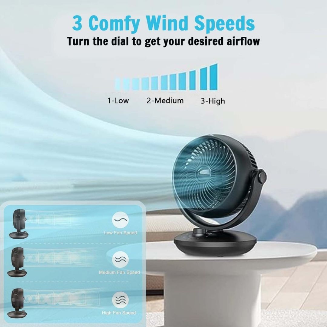 Midea Kipas Meja Table Circulation Fan (6") 3 Blade MFG150M0APB ...