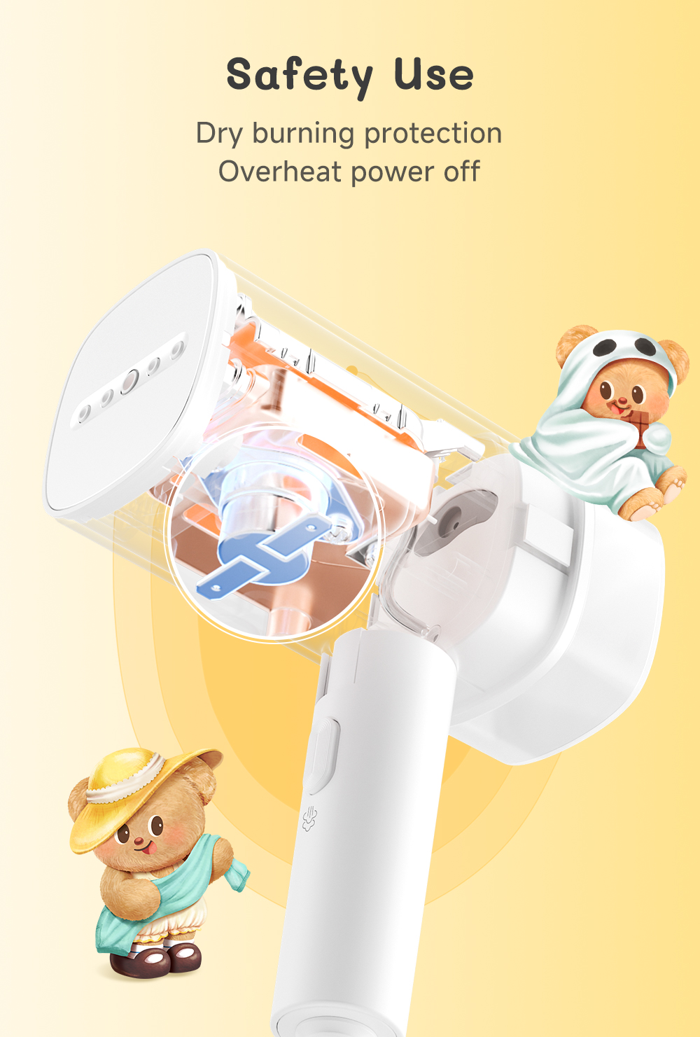 【Simplus×Butterbear】1200W Portable Handheld Iron Garment Steamer 180ML ...