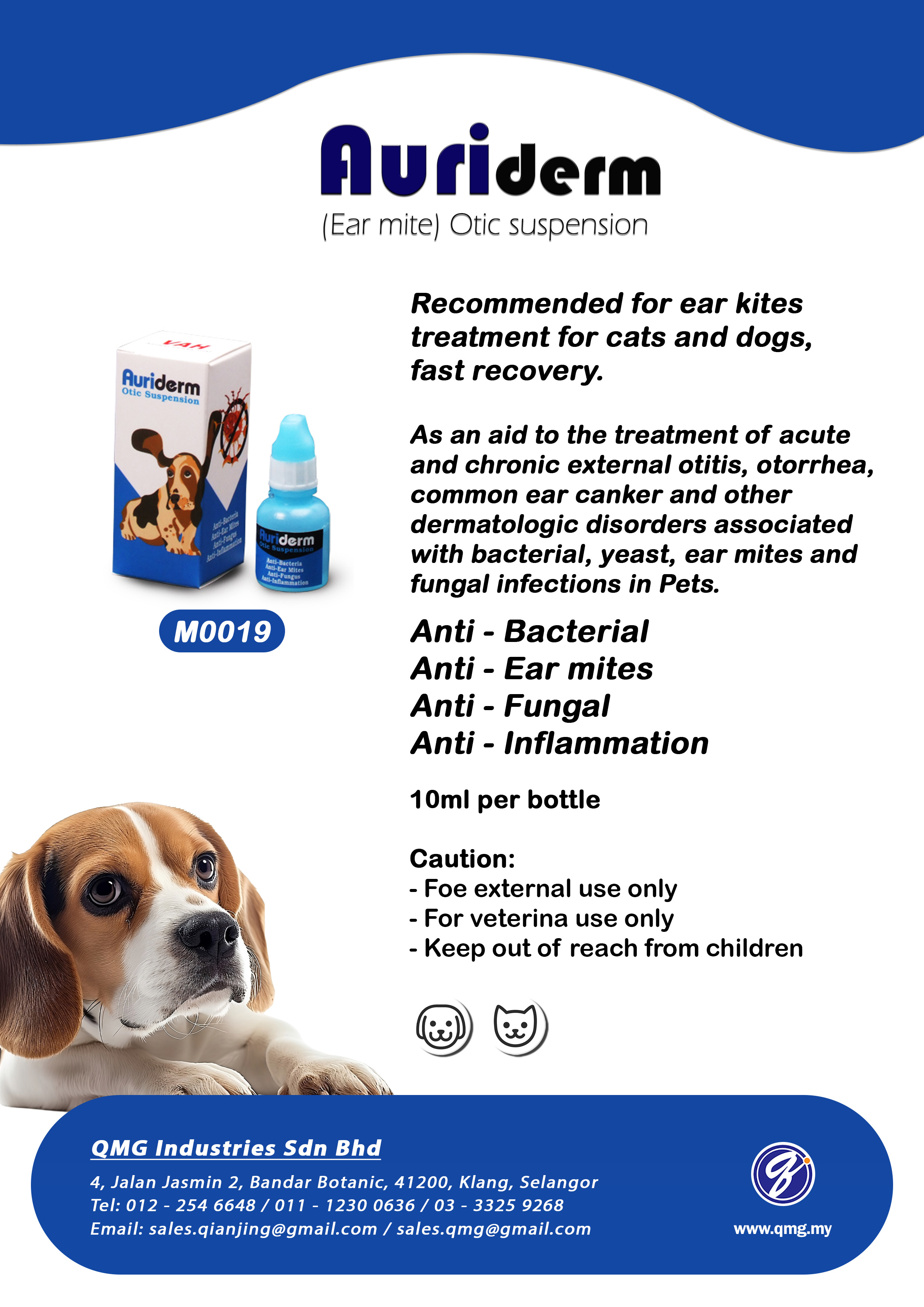 Auriderm Ear Mites for Pets (10ml) | Shopee Malaysia