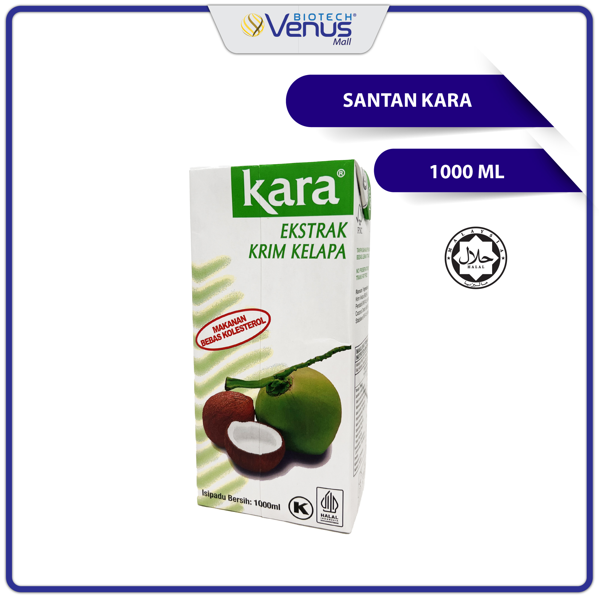 VENUS - KARA SANTAN KRIM 500 ML & 1000 ML (HALAL) | Shopee Malaysia