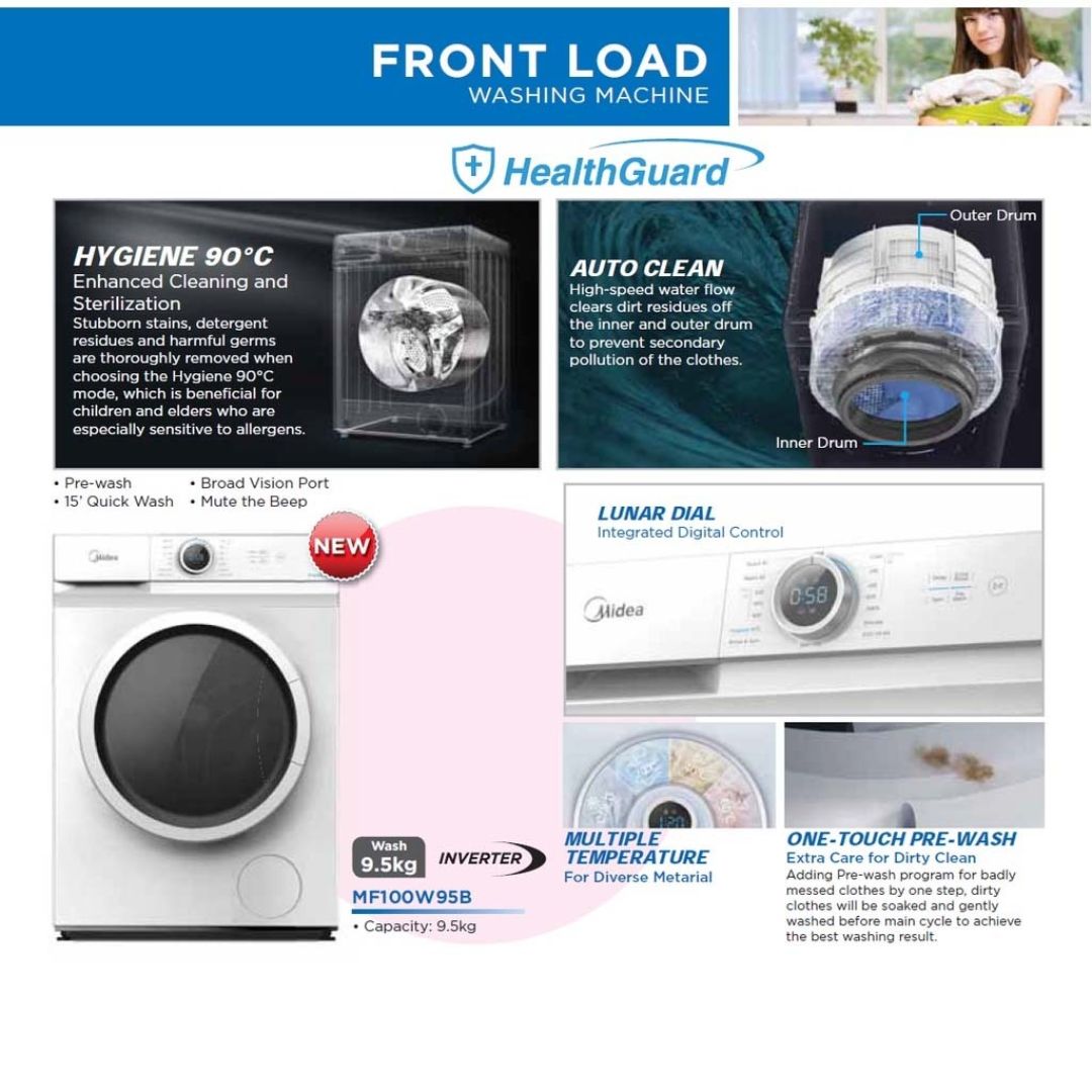 Midea Pengering Kain Dryer (7 kg) MD-7388 MD7388 MD-100A70 MD100A70 ...