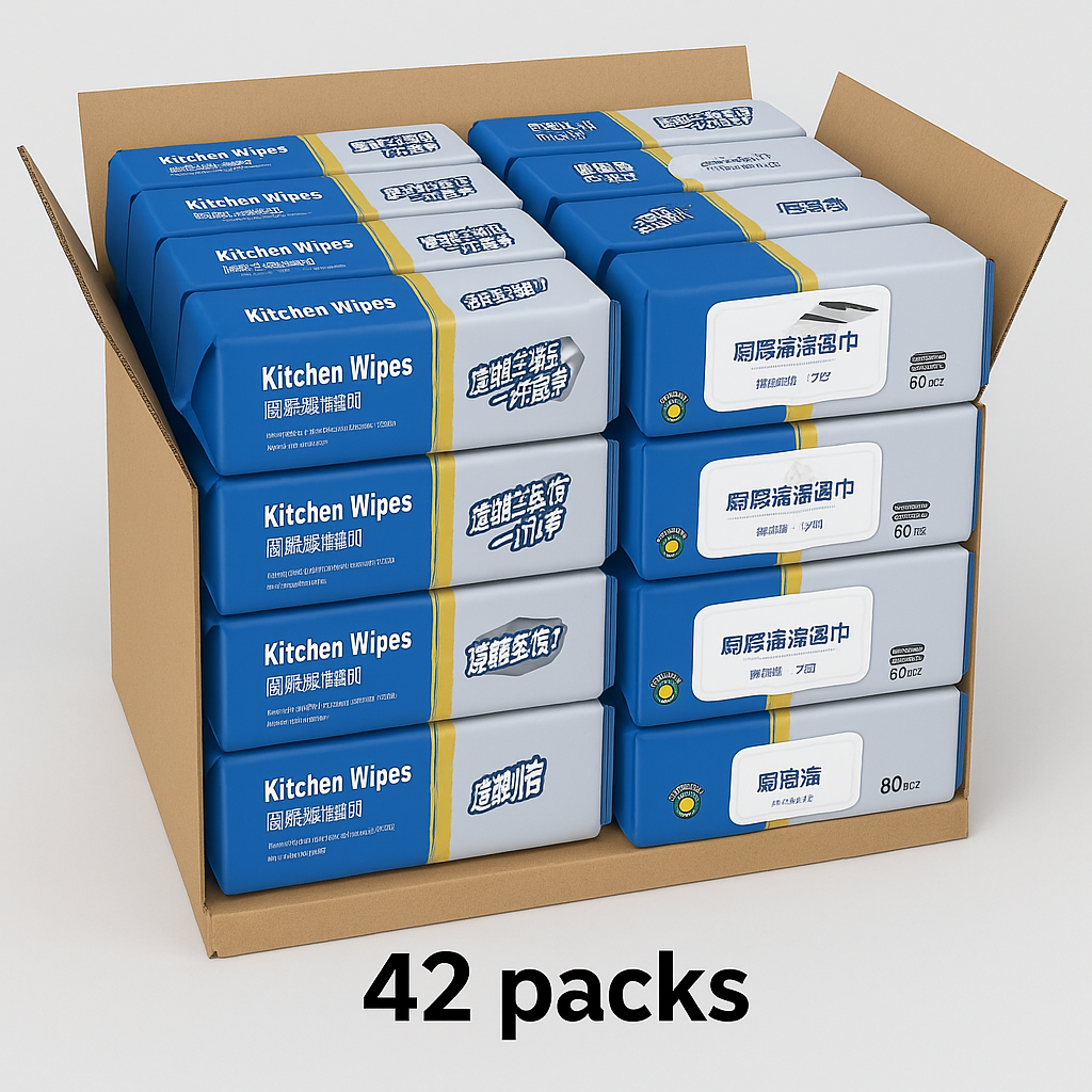 Combo Deals ️15/42 Packs(1 Box) Kitchen Wipes 80 Pcs Kitchen Wet Tissue ...