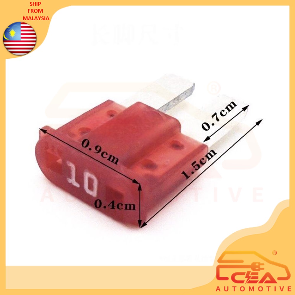 MICRO MINI FUSE PEC 3 PIN BLADE AUTOMOTIVE MAZDA FORD RANGER MONDDEO ...