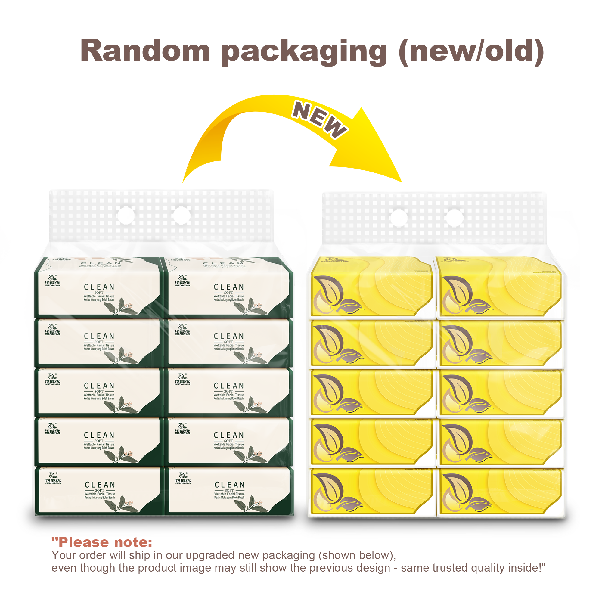 【10 Packs】DWY Tissue Paper 5-ply Facial Tissues Soft Face Tissue ...