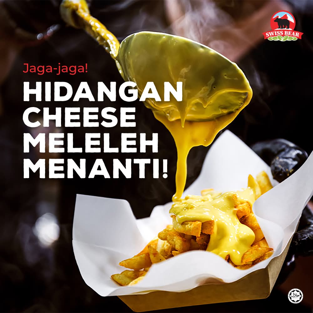 SWISS BEAR Sos Nacho Cheese 1kg (Sos Pencicah Burger Roti Naan Cheezy ...