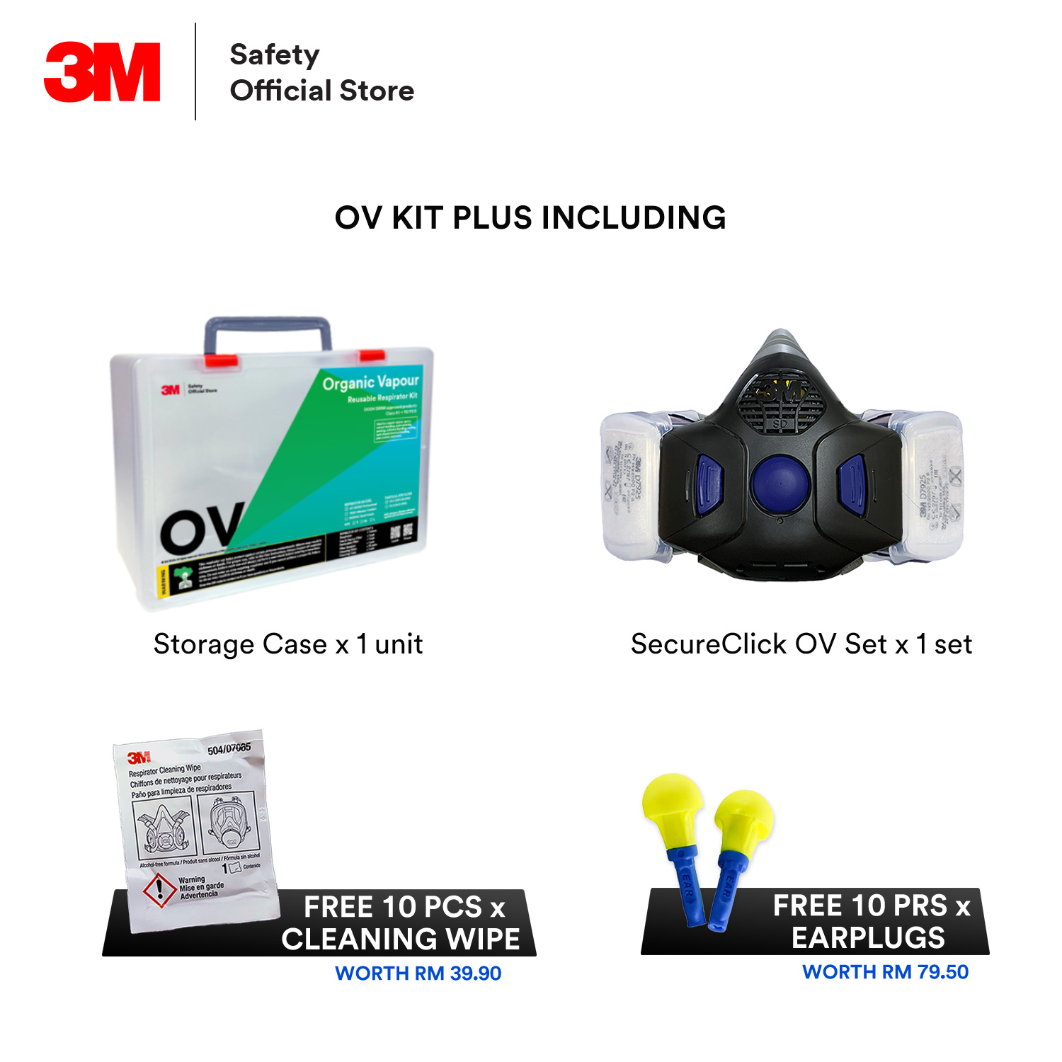 {VALUE DEAL} 3M™ Secure Click Professional Painter Respirator Set HF ...