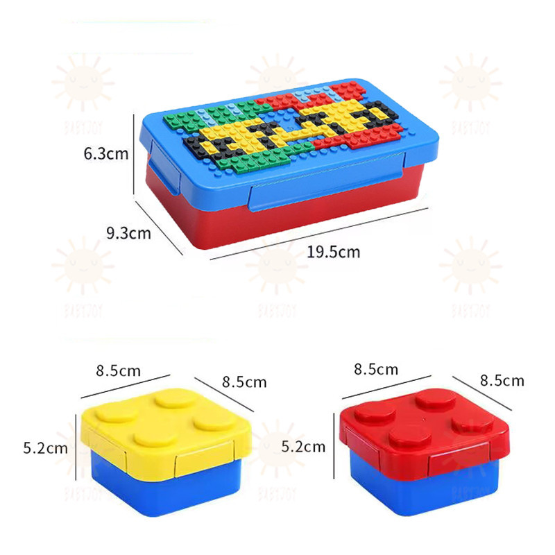 BabyJoy LEGO Bento Lunch Box - Fun Tupperware Container for Kids ...