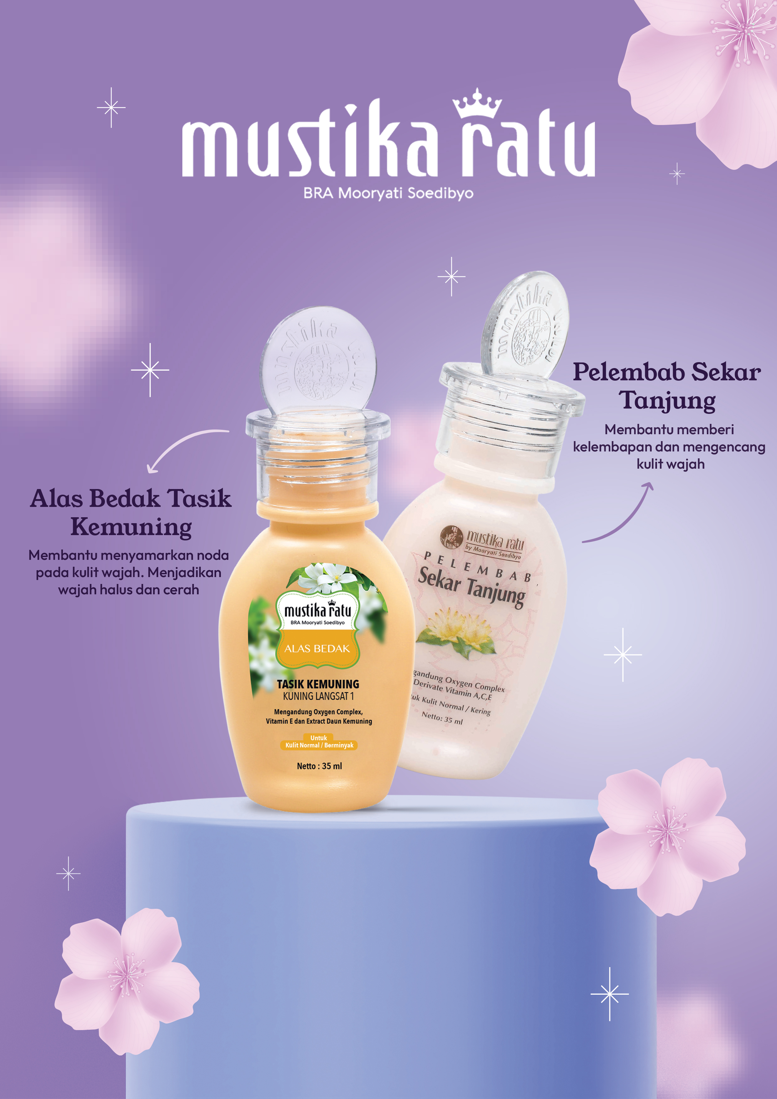 Mustika Ratu Alas Bedak Tasik Kemuning Kuning Langsat Kulit Kering ...