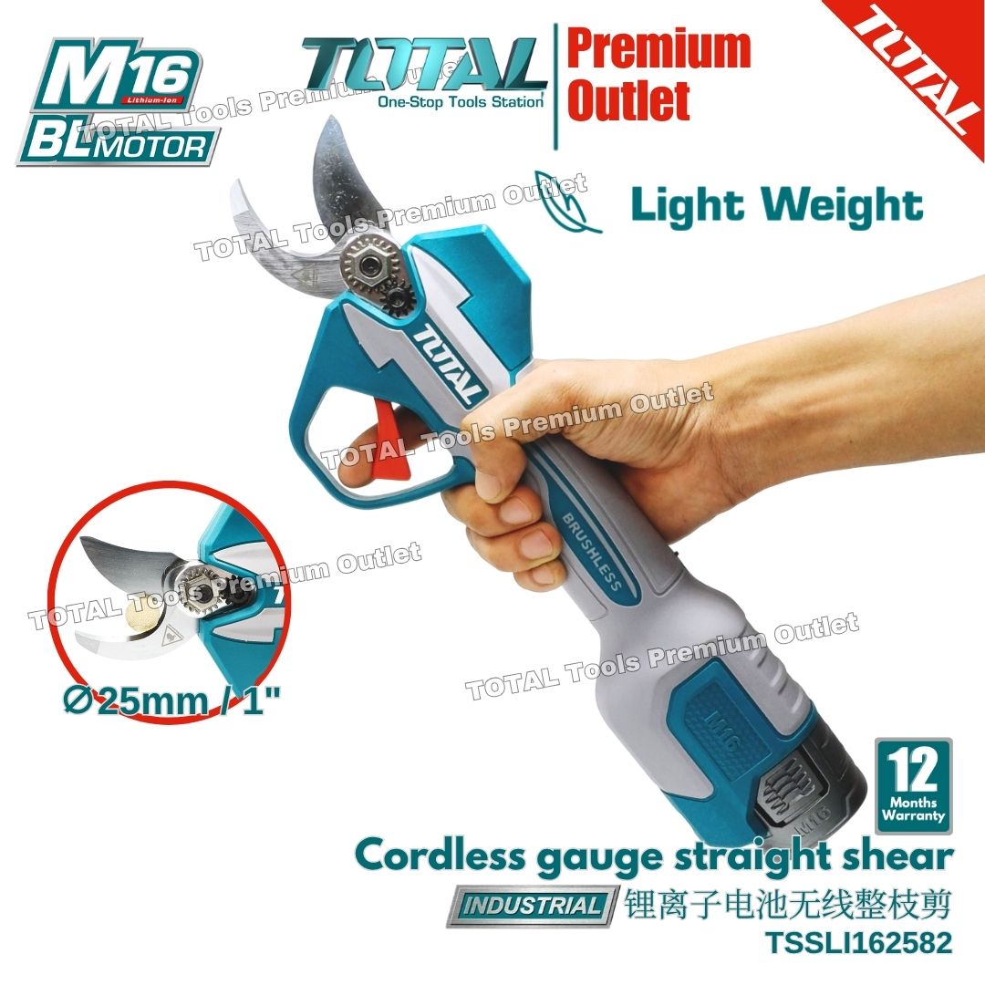 TOTAL Tools M16v series BL motor Cordless gauge straight shear w/2pcs ...