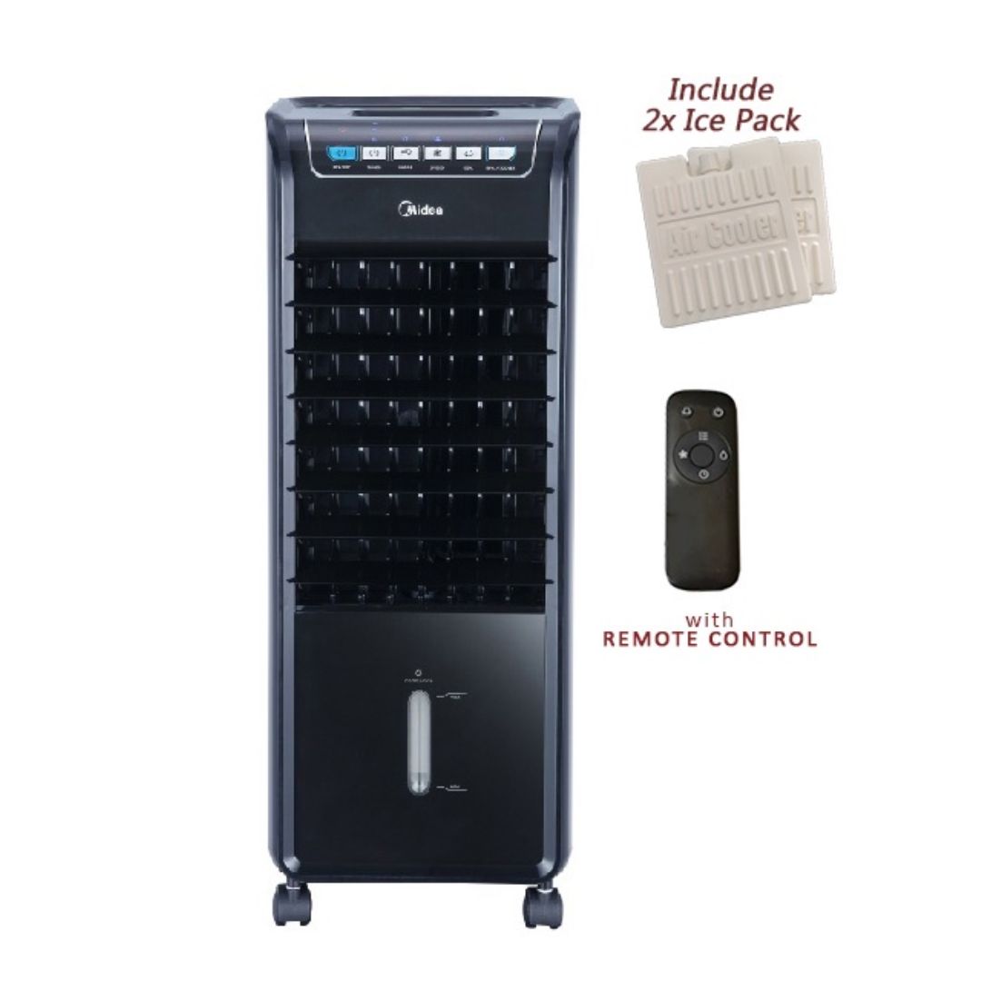 Midea Penyejuk Udara Air Cooler With Remote Control (6L) MAC-106A-BK ...