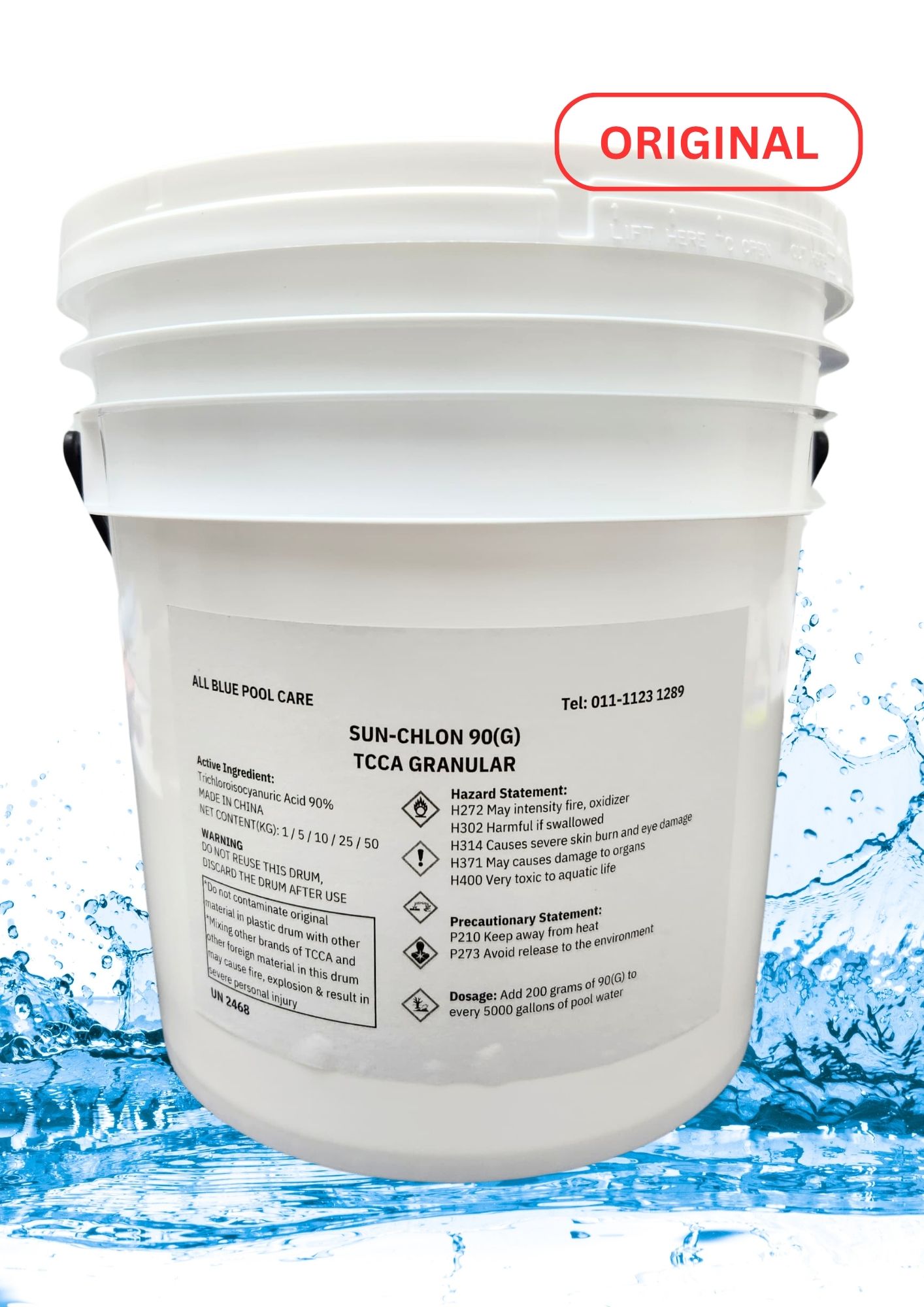 Chlorine Klorin 5KG TCCA Granular 90% - SUN-CHLOR PREMIUM TCCA 90 ...
