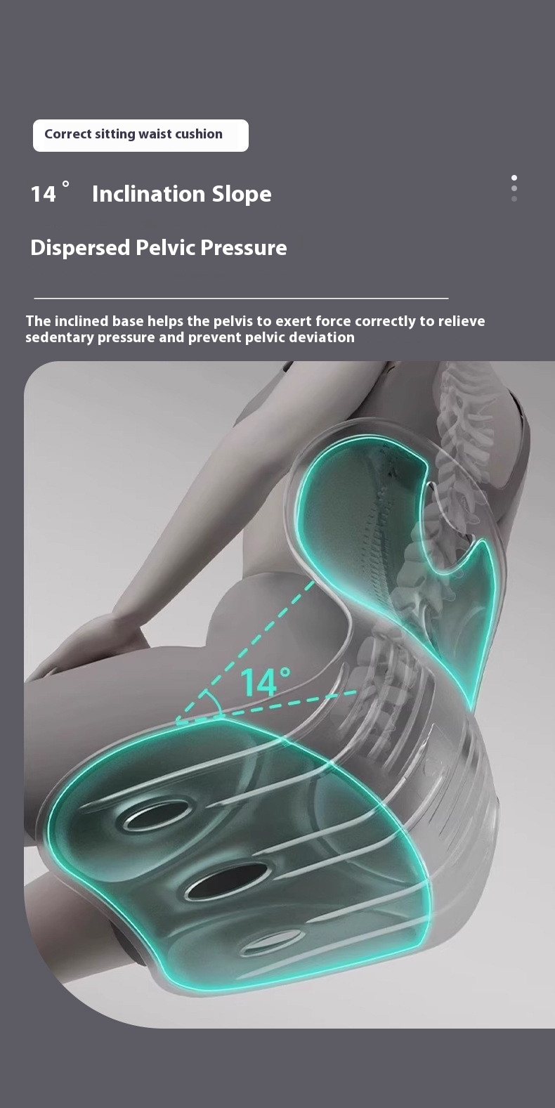 Waist Support Cushion Floor Chair Prevent Hunchback Waist protection ...