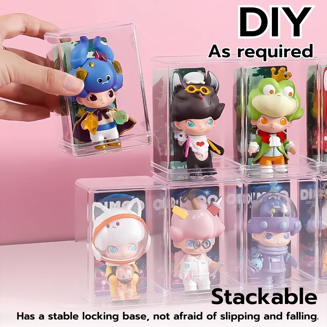 Transparent acrylic blind box storage box single doll display cabinet ...