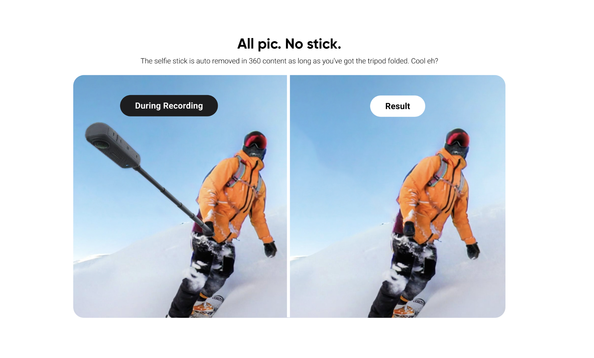 Insta360 2-in-1 Invisible Selfie Stick + Tripod for Insta360 Ace Pro 2 ...