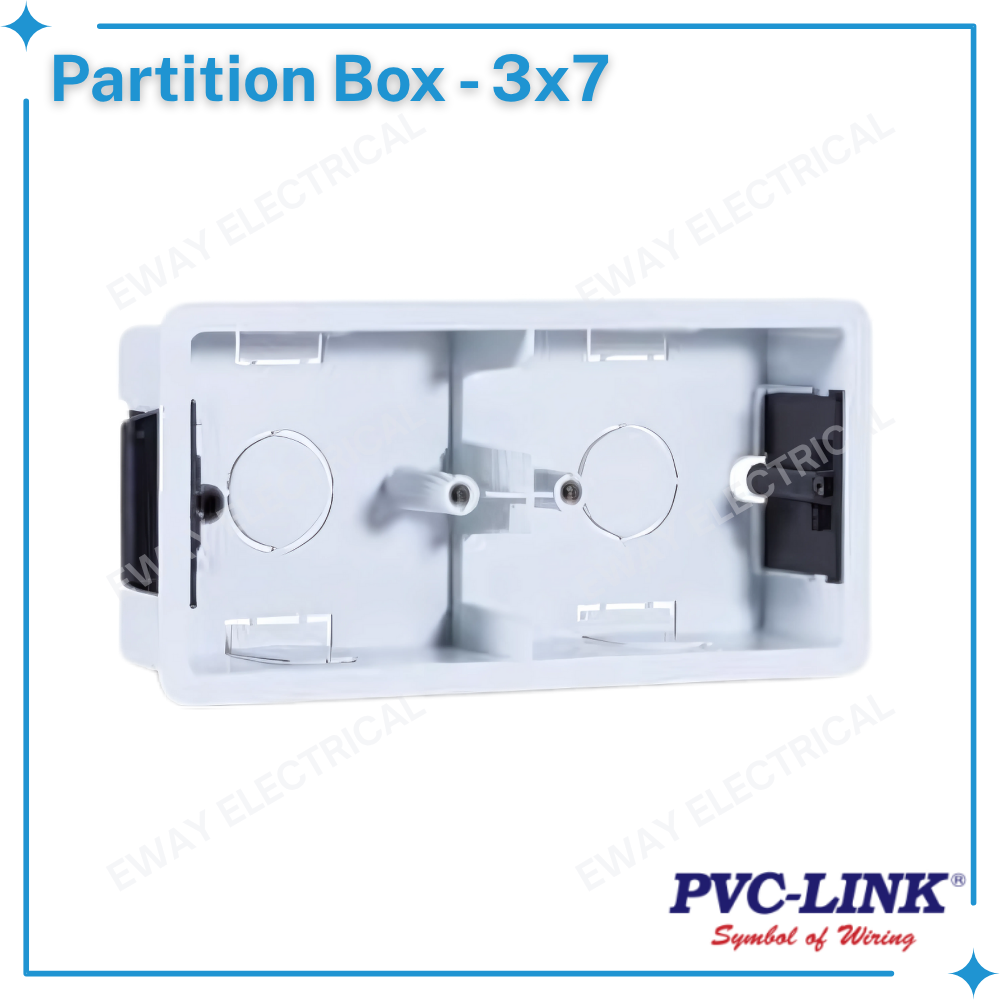 PVC-LINK Electrical Partition Box 3"x3" / 3"x7" Conceal Base for Switch ...