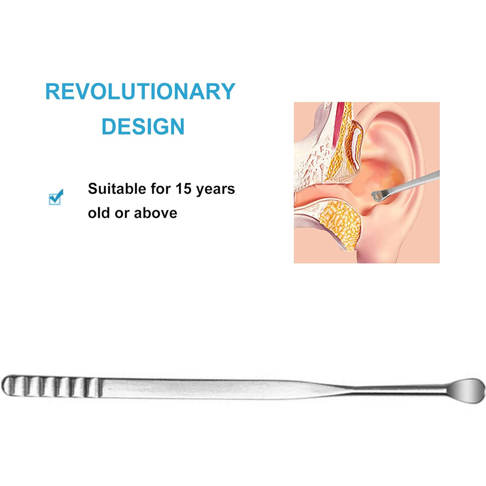 Stainless Steel Long Handle Earpick Ear Cleaner Ear Care Tool Pengorek ...