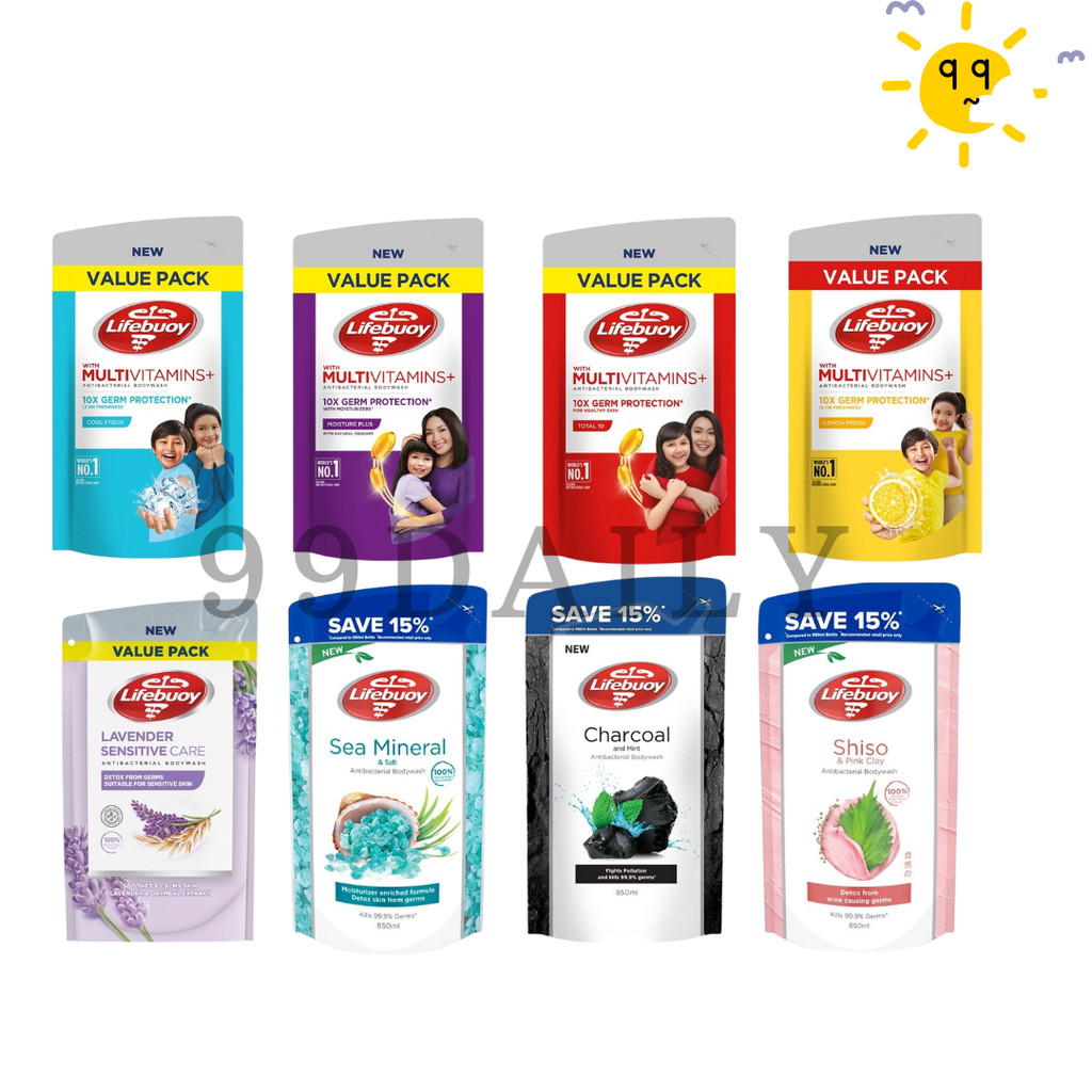 Lifebuoy Clini-Shield Bodywash Refill Shower Gel Sabun Badan Body Sea ...