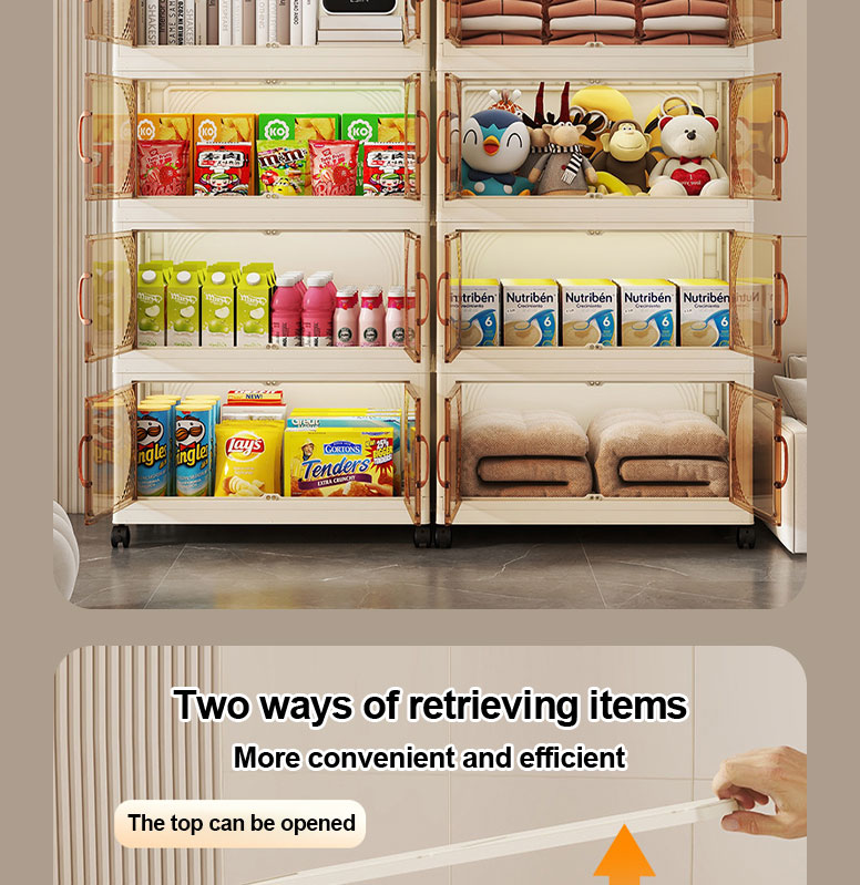 1-5Layers Storage Cabinet Large Space Transparent Layers storage ...