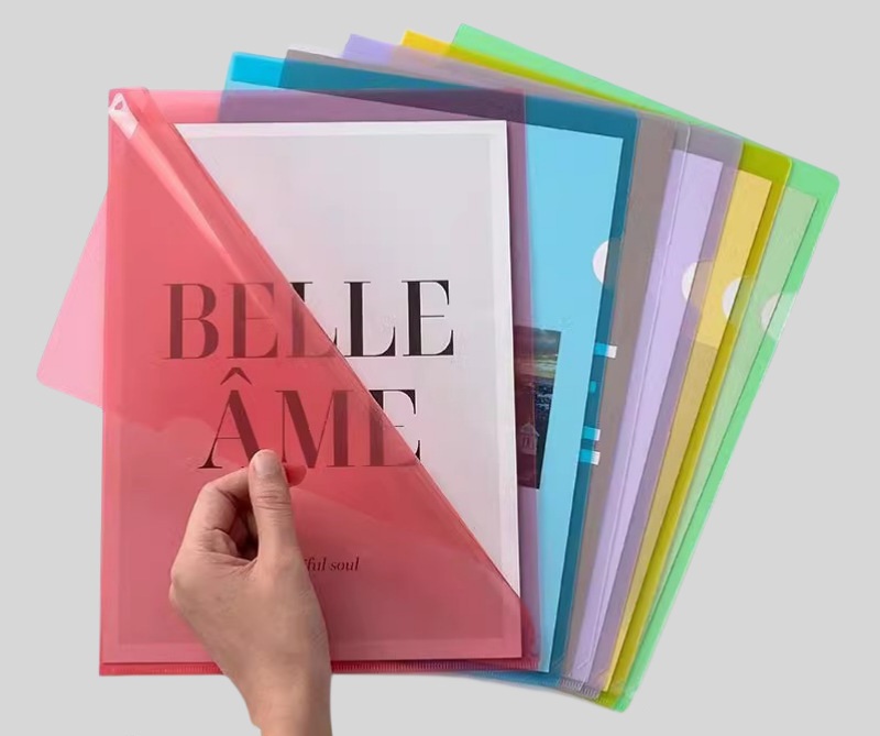 L-Shape Document Folder - A4 Size (6 pcs-mix colour/white colour ...